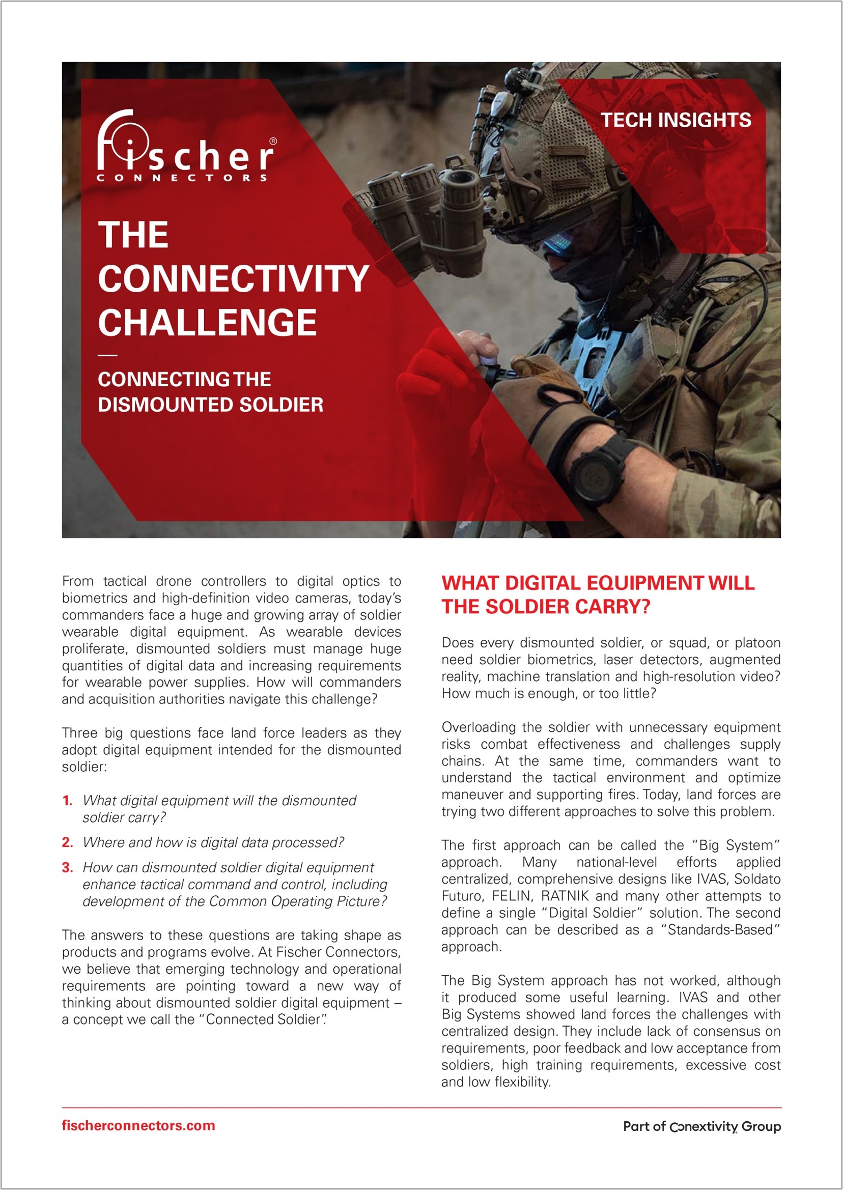 Digital equipment for the dismounted soldier | The 3 big questions